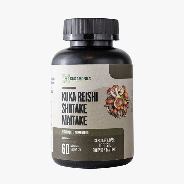 Kukamonga 60 Cápsulas a Base de Reishi Shiitake Maitake – Mr Sabor