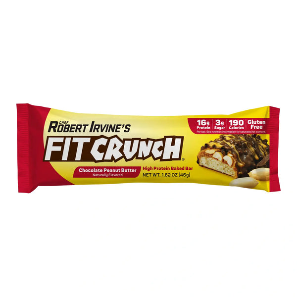 Robert Irvine's Fit Crunch Barra de Proteína de Chocolate con Mantequi ...